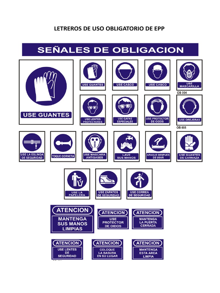 LETREROS DE USO OBLIGATORIO DE EPP.docx