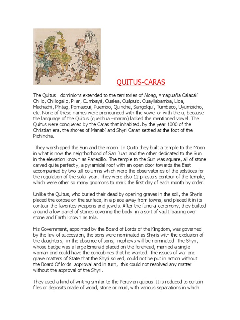 The Quitus Caras | PDF | Peru
