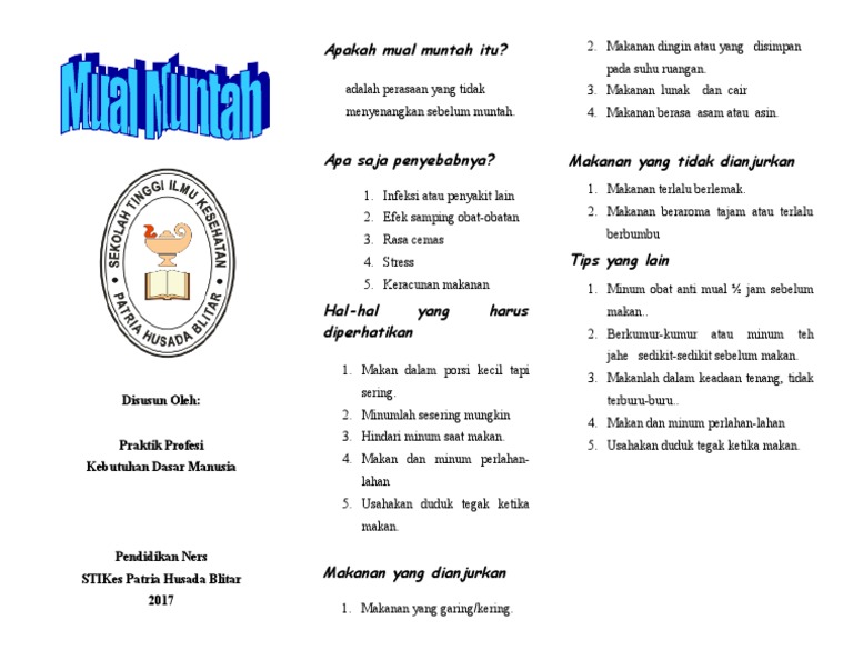 Leaflet Mual Muntah | PDF | Kesehatan Holistik