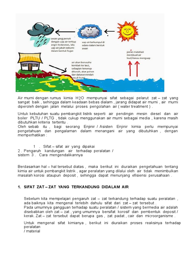 Air Murni Dengan Rumus Kimia H2O Mempunyai Sifat Sebagai Pelarut Zat | PDF