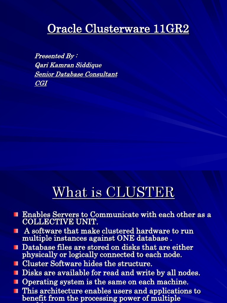 Oracle Clusterware 11GR2 Overview | PDF | Oracle Database | Domain Name System