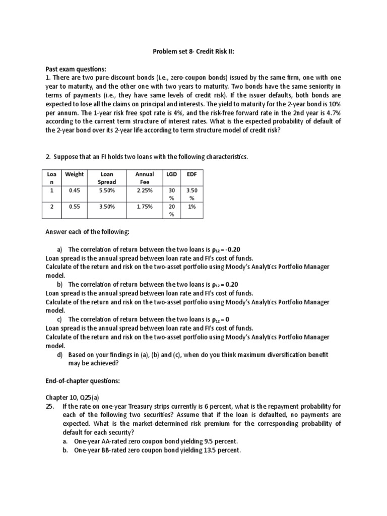 Problem Set 8 | PDF | Yield Curve | Bonds (Finance)