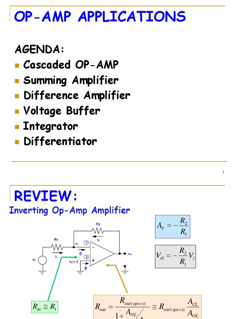 Op-Amp Applications PDF | PDF