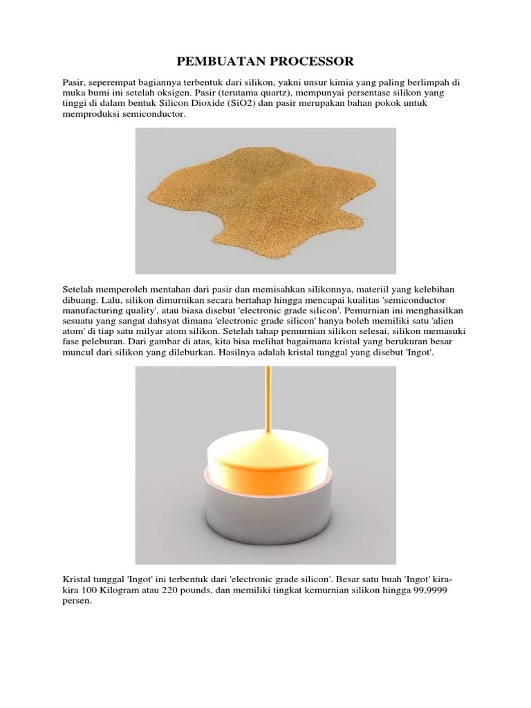 Pembuatan Processor | PDF | Sains & Matematika | Teknologi & Rekayasa