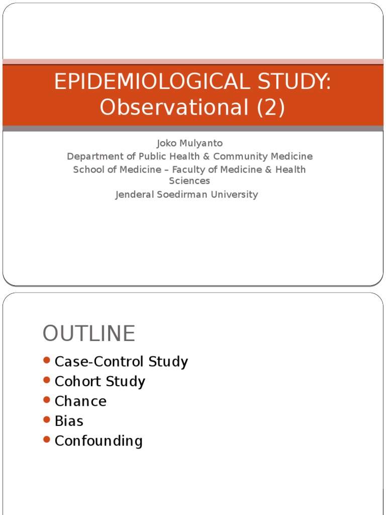 Epidemiological Study Observational 2 | PDF | Cohort Study | Epidemiology