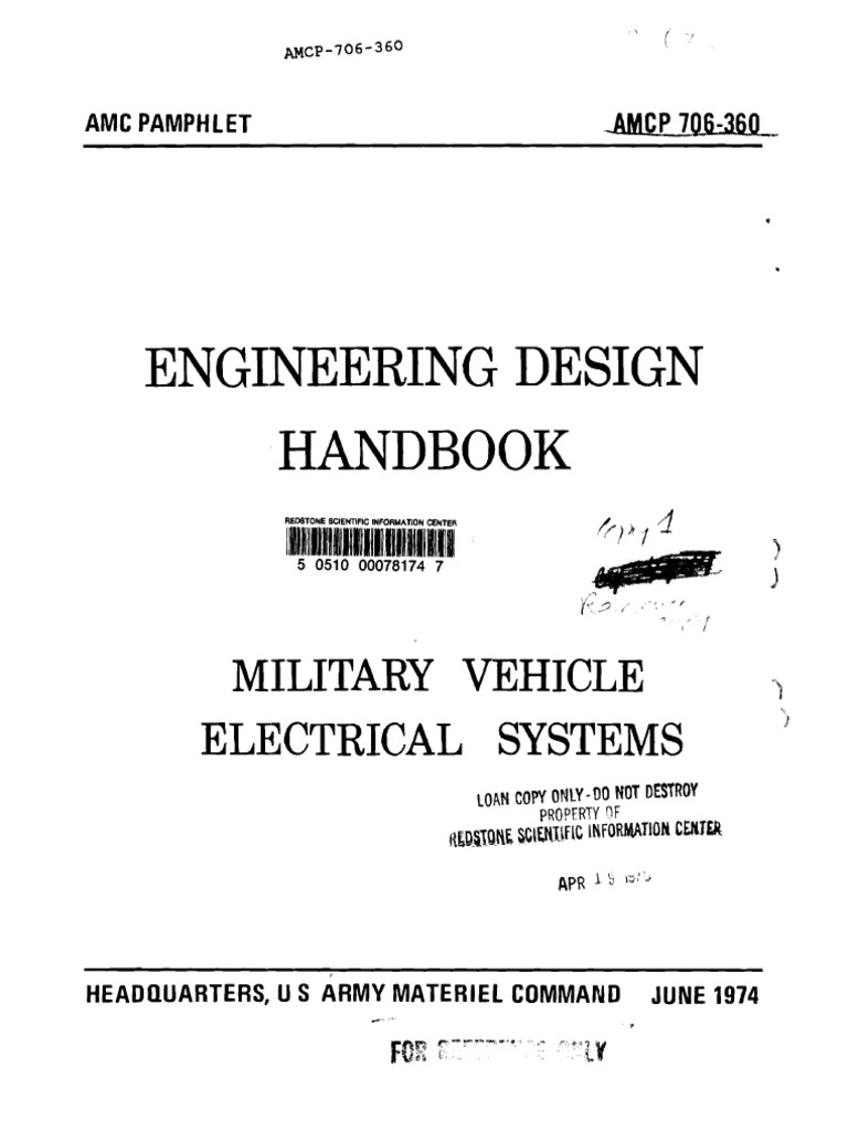 Military Vehicle Electrical Design PDF | PDF | Ignition System | Relay