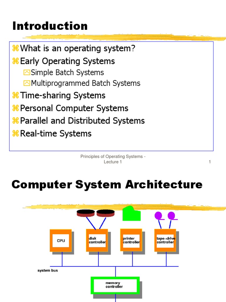 What Is An Operating System? Early Operating Systems: Simple Batch ...