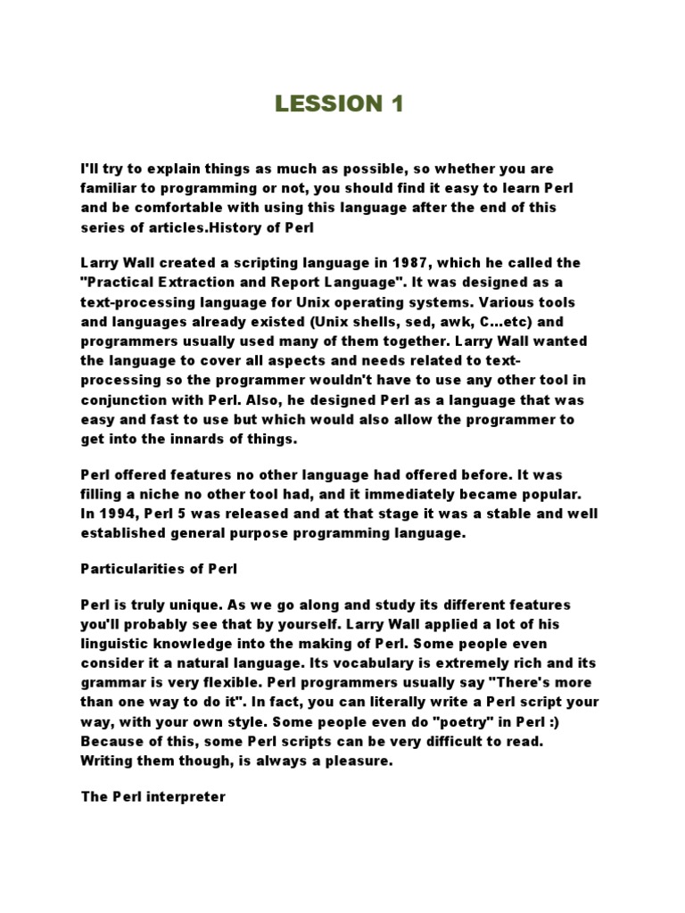 Pearl Script Pdf Parameter Computer Programming Perl 