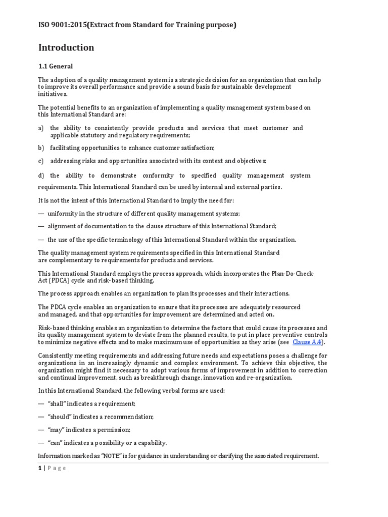 Iso 9001 2015 | PDF | Quality Management | Quality Management System