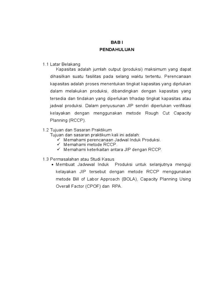 Laporan RCCP | PDF | Teknologi & Rekayasa