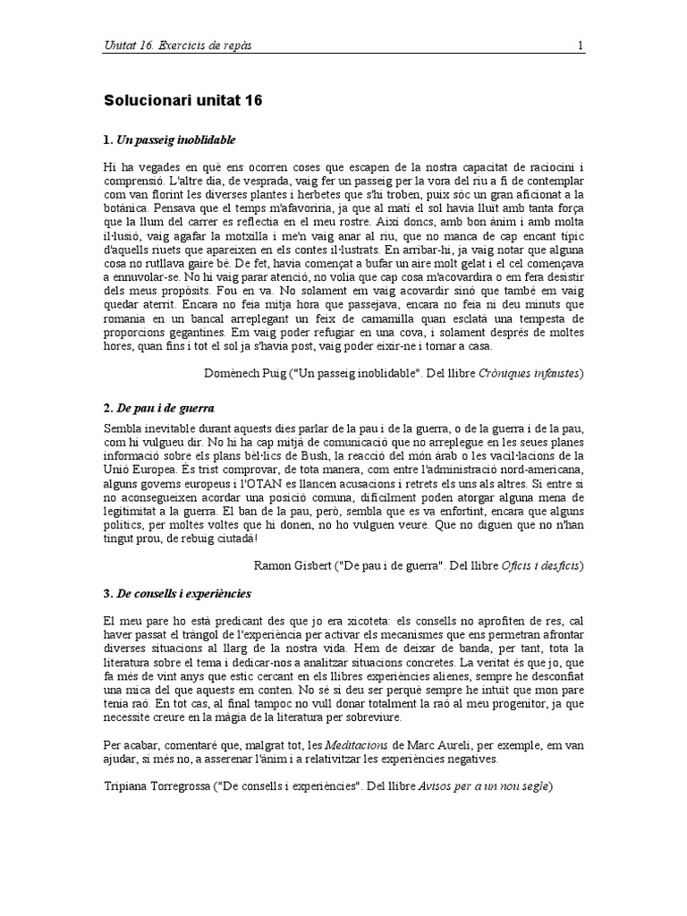 Sol Unitat 16 PDF | PDF