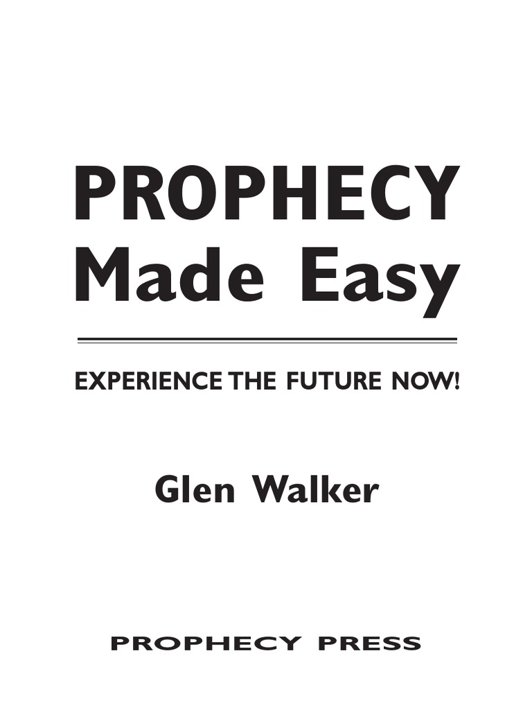 Prophecy Made Easy | PDF | Bible Prophecy | Gospel Of Matthew