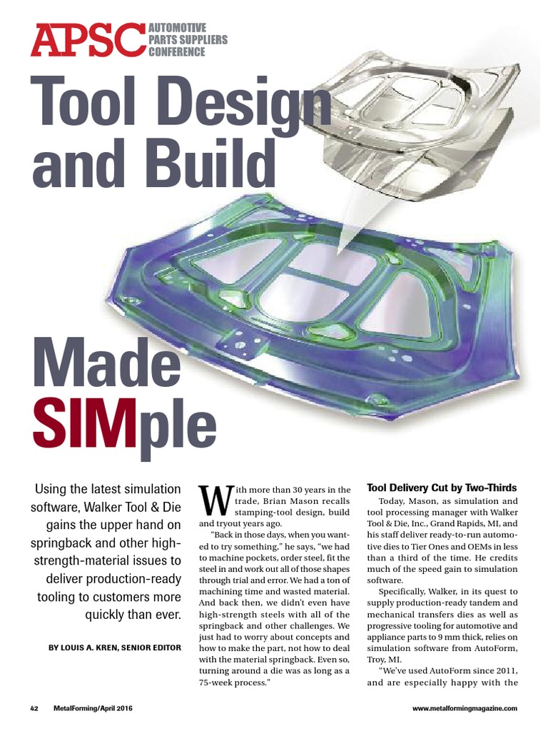 Tool Design and Build: Tool Delivery Cut by Two-Thirds | PDF | Machine ...