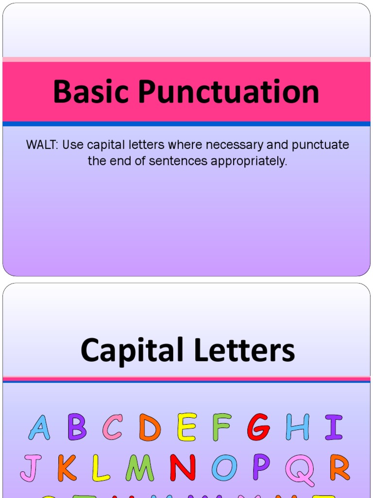 Basic Punctuation | PDF | Letter Case | Sentence (Linguistics)