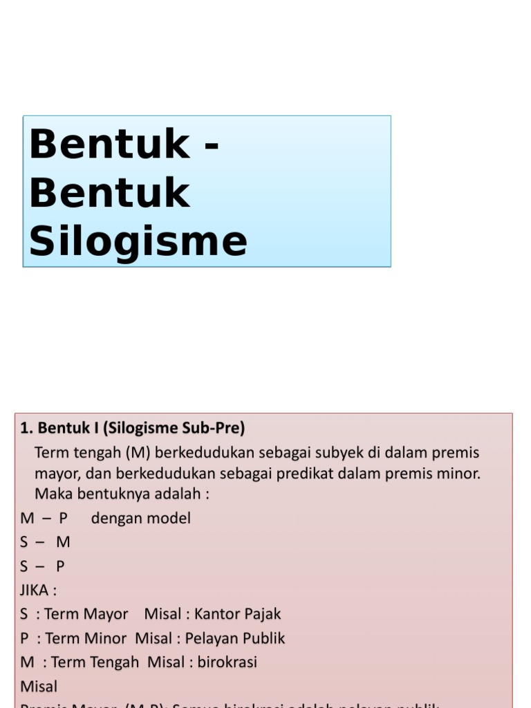 Bentuk - Bentuk Silogisme | PDF | Sejarah