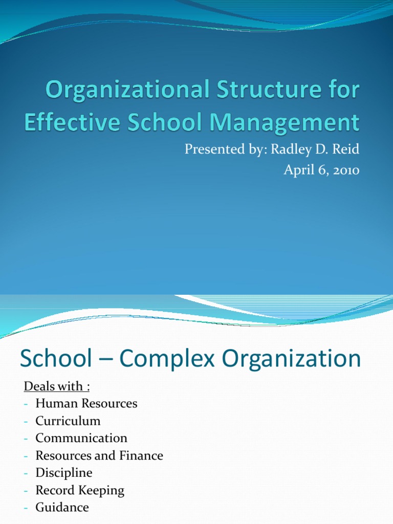 Organizational Structure For Effective School Management-FINAL | PDF ...