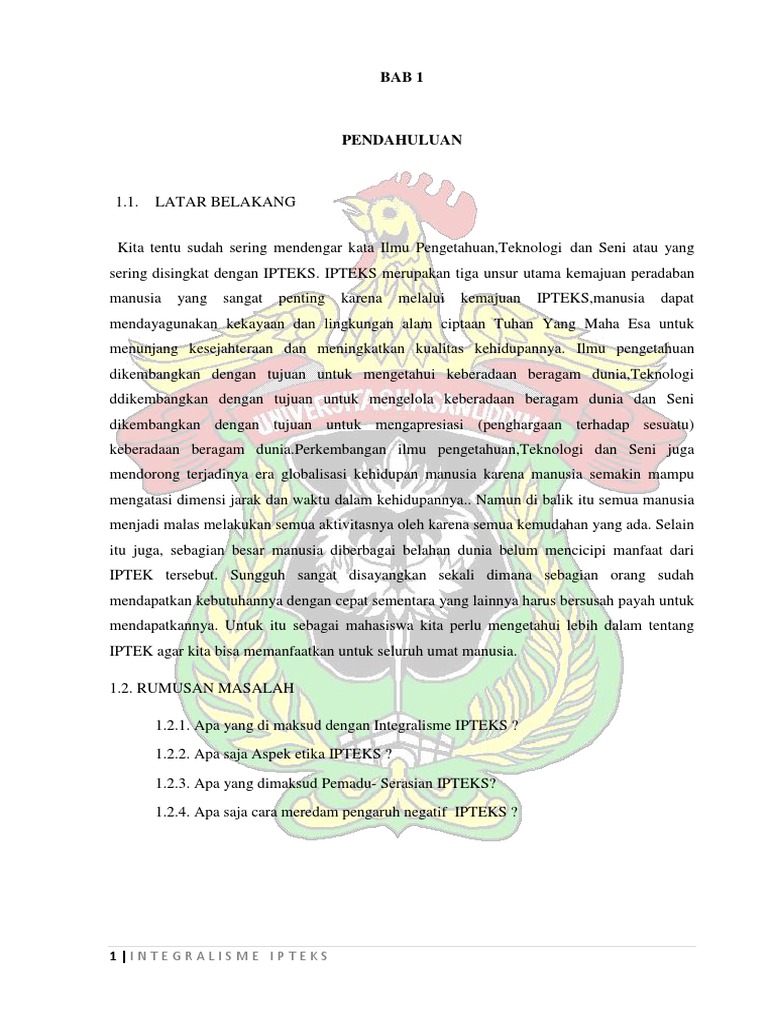 Isi Integralisme | PDF | Ilmu Sosial