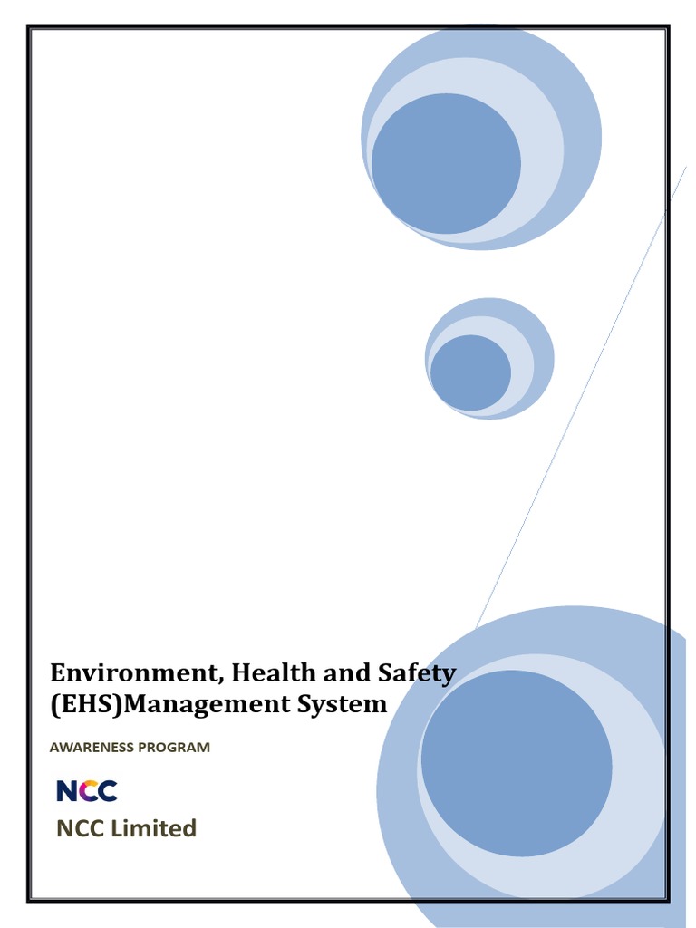 Environment, Health and Safety (EHS) Management System: NCC Limited ...