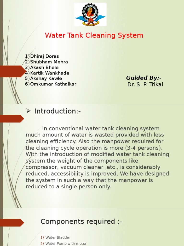 Water Tank Cleaning System | PDF