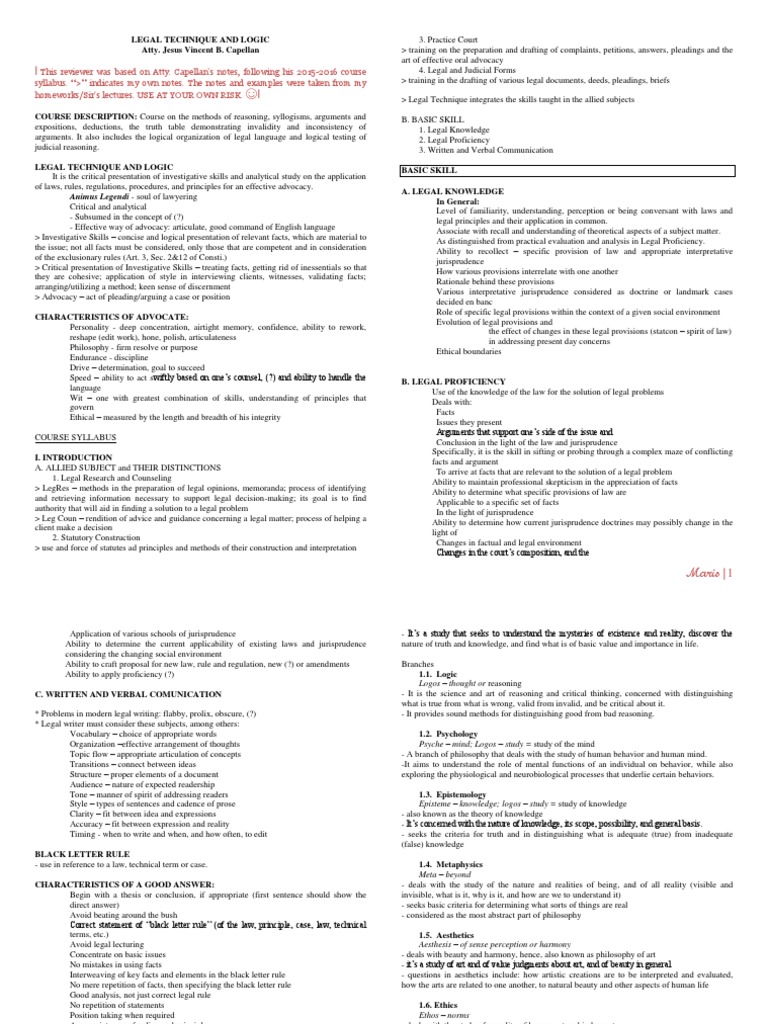 Dokumen - Tips Legtech-Reviewer | PDF | Argument | Fallacy