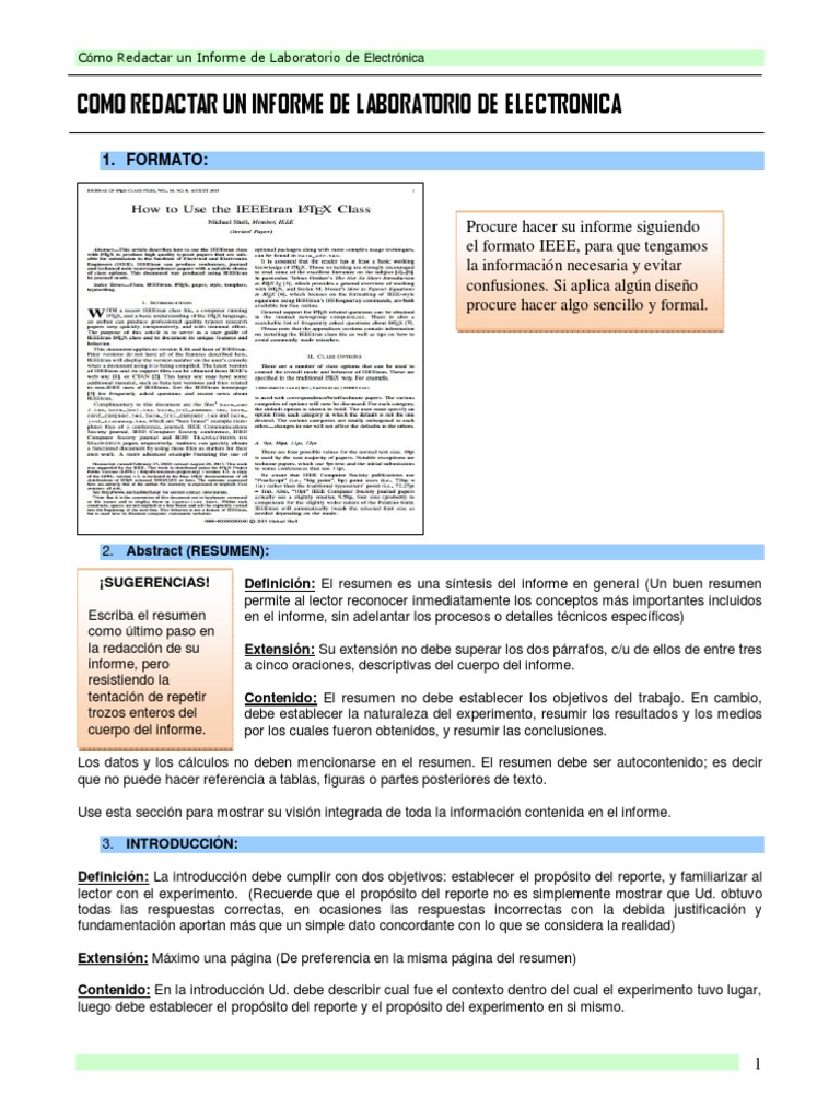 Como Redactar Sus Informes de Laboratorio PDF | PDF | Evidencia | Información