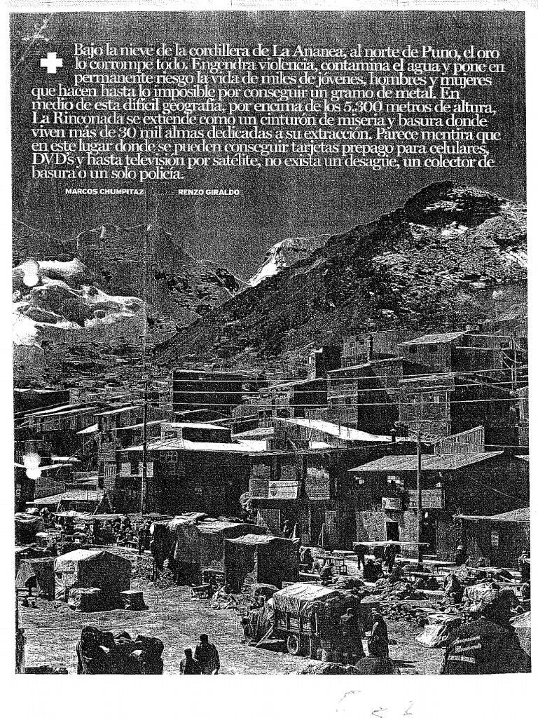 Lectura La Rinconada-Oro Pobreza PDF | PDF