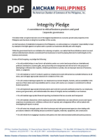 Brela Integrity Pledge Form | PDF