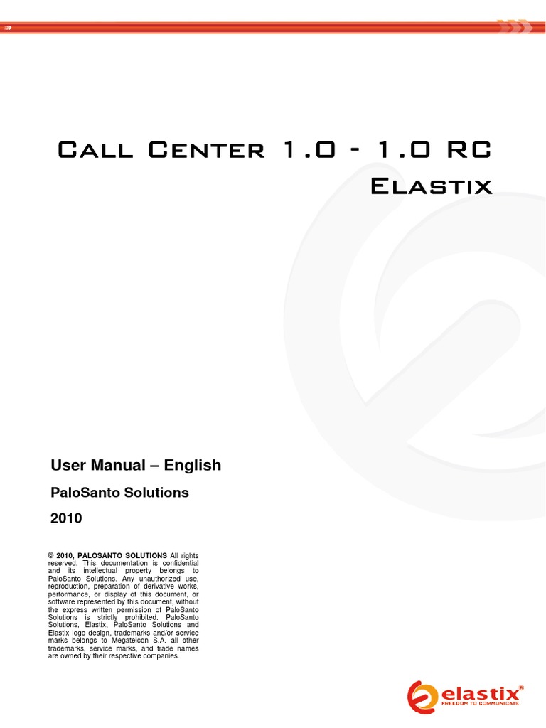 Elastix Call Center Manual Eng v2 | PDF | Call Centre | Comma Separated Values