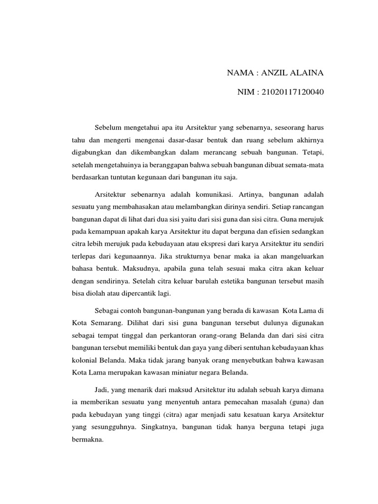Wastu Citra dalam Arsitektur Bangunan | PDF