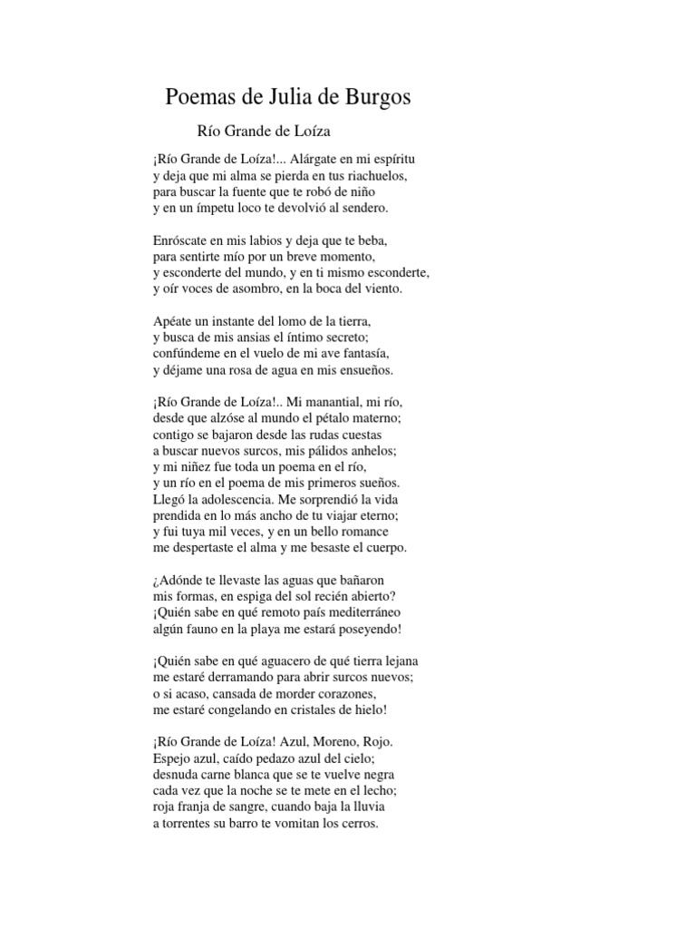 Poemas de Julia de Burgos | PDF | Religión y creencia