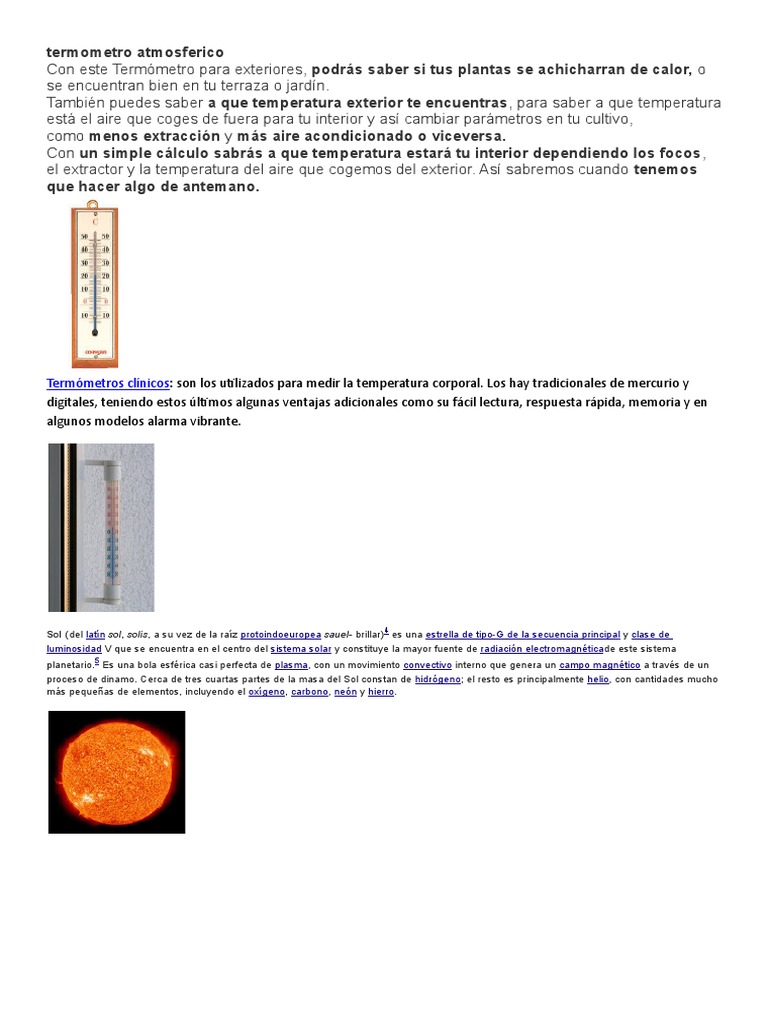 Termometro Atmosferico | PDF