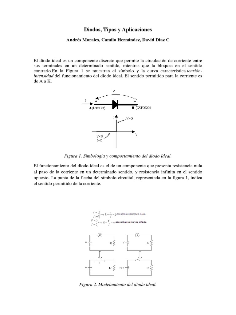 Resumen Diodos.pdf | Diodo | Unión PN