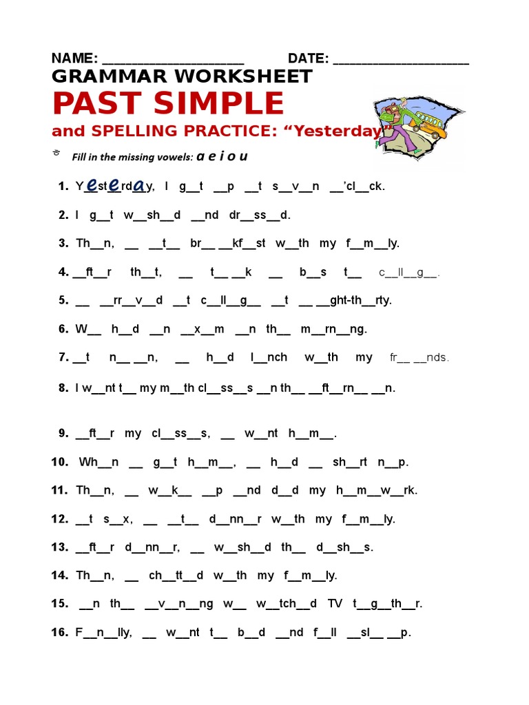 Atg Worksheet Pastsimplespell | PDF | Semiotics | Languages
