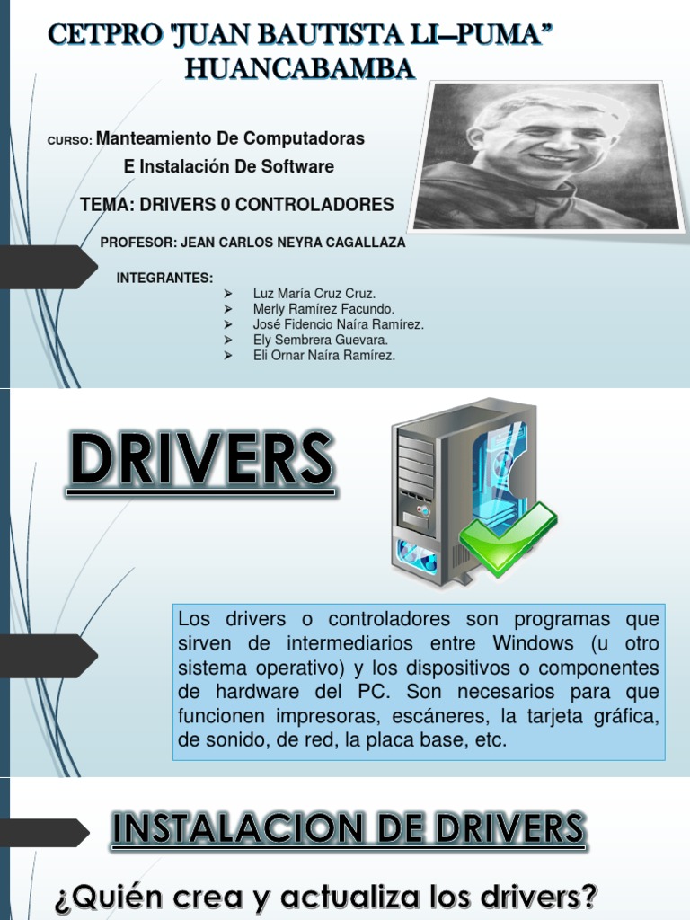 Instalación y Tipos de Drivers | PDF | Hardware de la computadora | Periférico