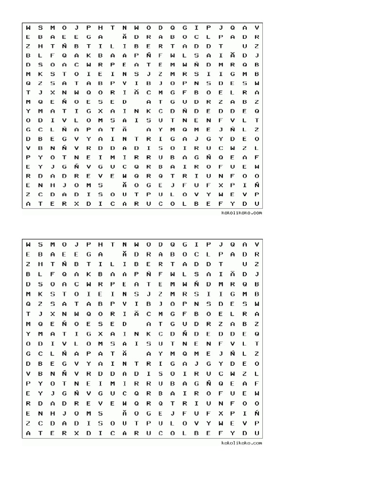 Sopa de Letras Sentimientos | PDF