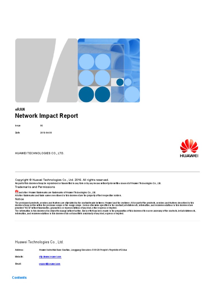Network Impact Report 2016 04 | PDF | Lte (Telecommunication ...