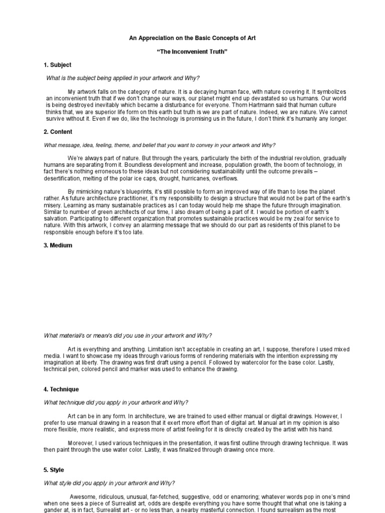 The Inconvenient Truth | PDF | Drawing | Sustainability