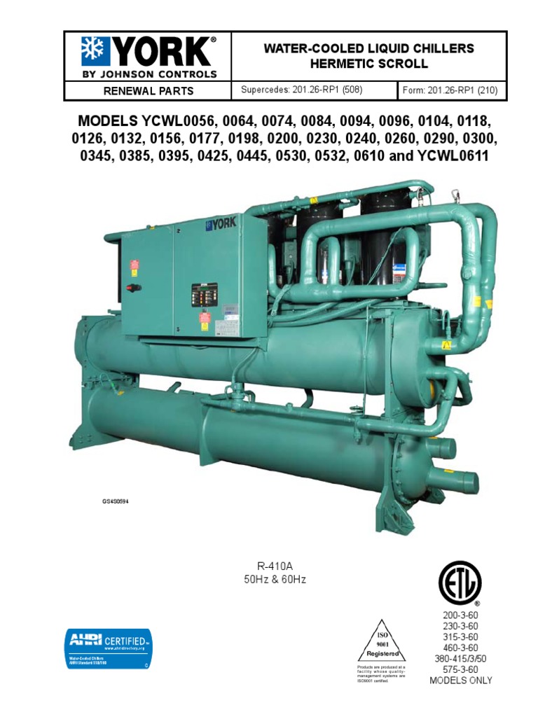 Chiller 201.26-rp1 | Download Free PDF | Mechanical Engineering ...