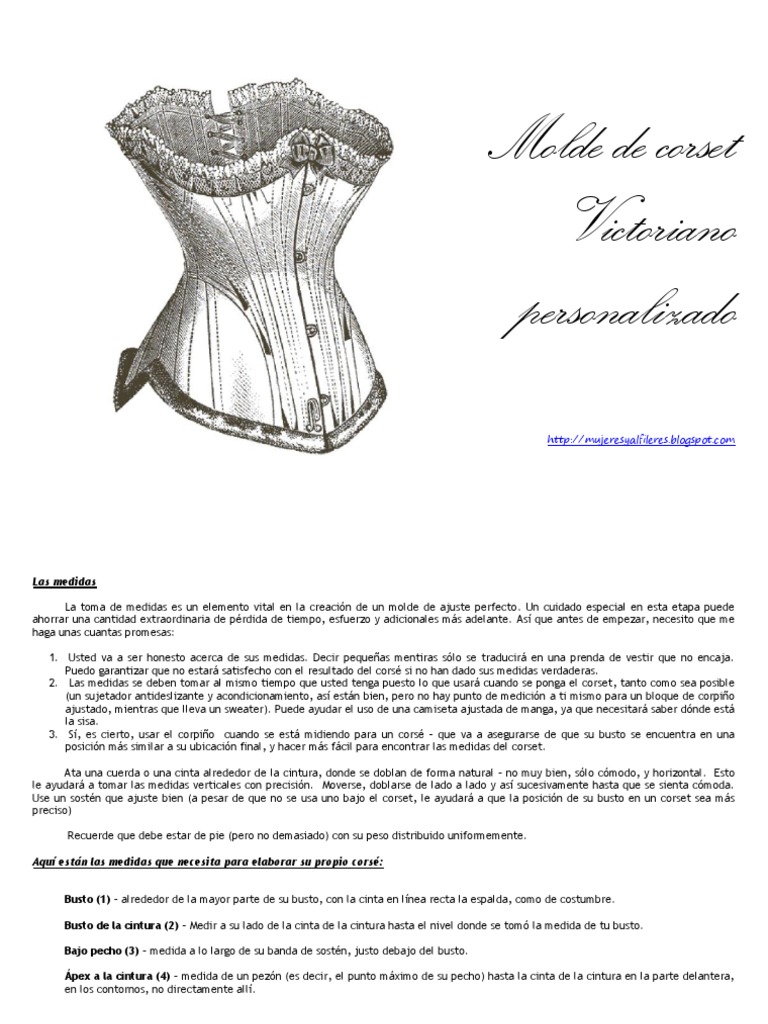 Molde de Corset Victoriano Personalizado PDF | PDF | Corsé | Sostén