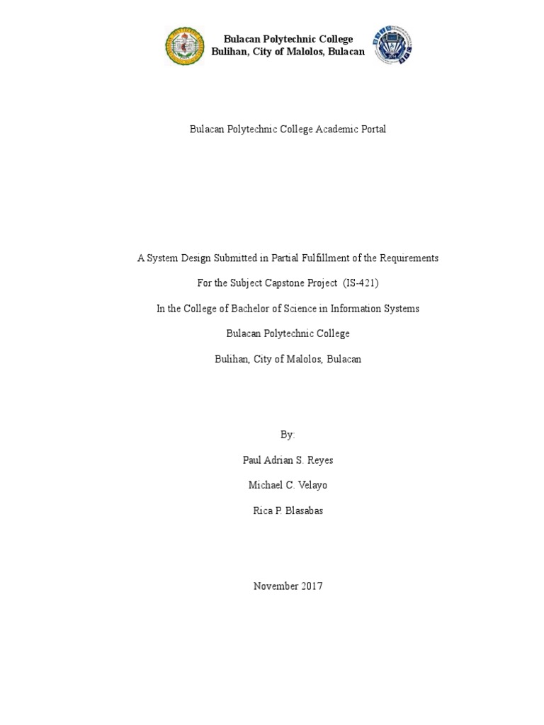 Bulacan Polytechnic College Bulihan, City of Malolos, Bulacan | PDF