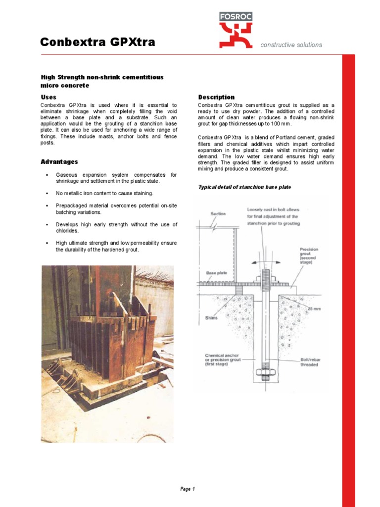 A Detailed Guide to Using Conbextra GPXtra, a High Strength Non-Shrink ...