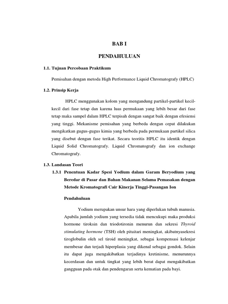 Laporan HPLC Bagus | PDF