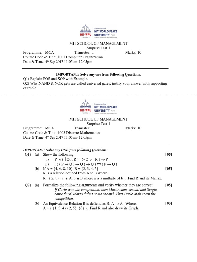 Exploring Logic and Computer Organization: Sample Exam Questions from ...