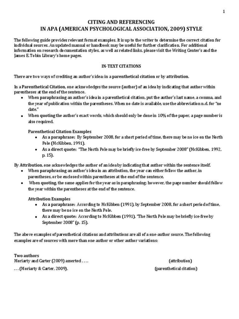 APA Handout 2013 PDF | PDF | Citation | Bracket