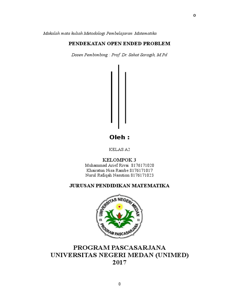 Pendekatan Open Ended Makalah | PDF