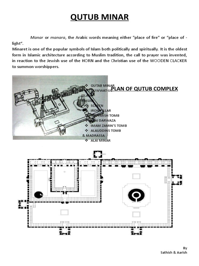 Qutub Minar Complex Plan