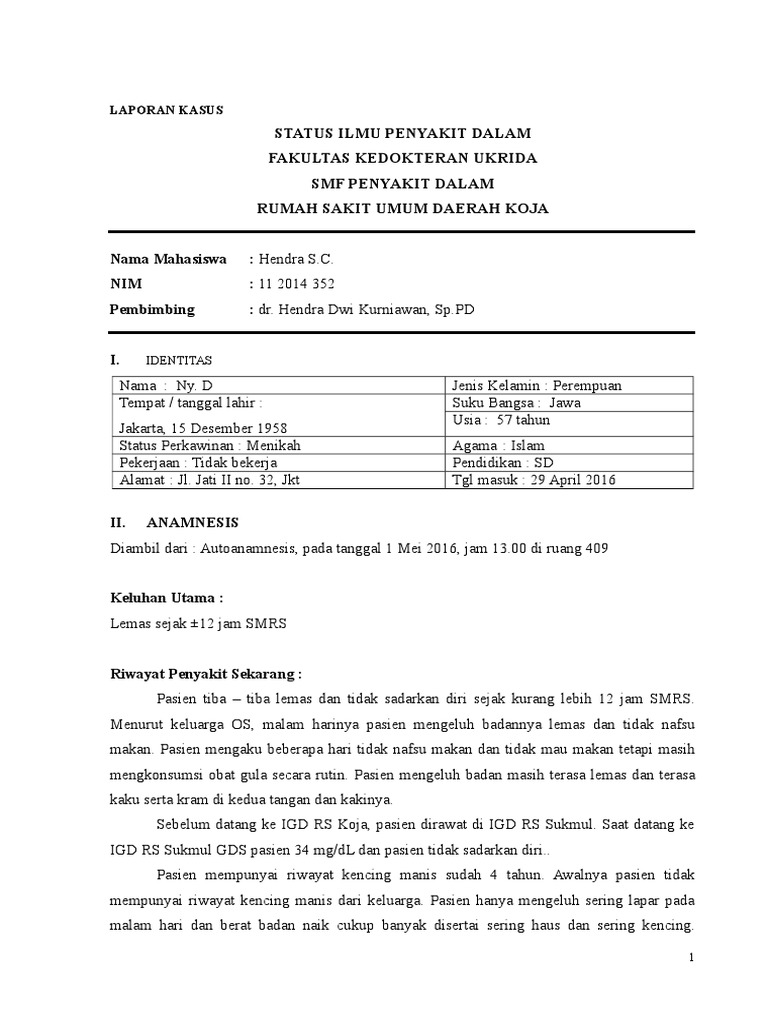 Case Ujian IPD | PDF