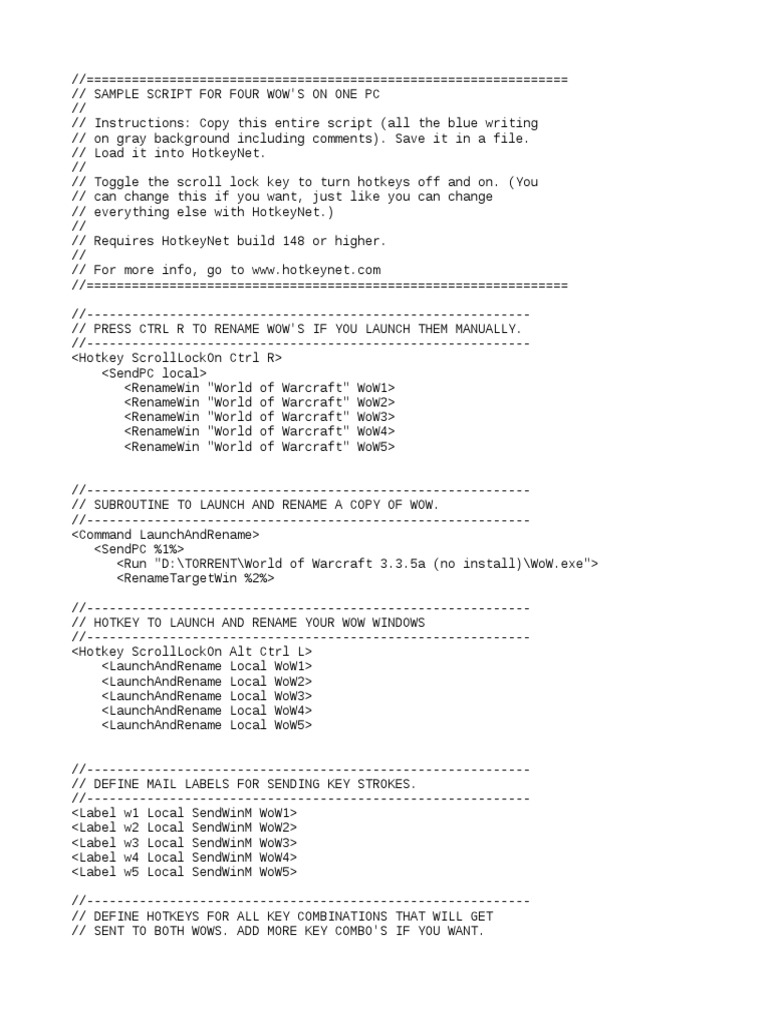 Script War Mane | PDF | Keyboard Shortcut | World Of Warcraft