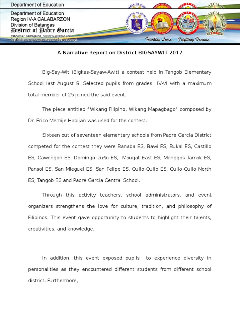 Bigsaywit Narrative | PDF