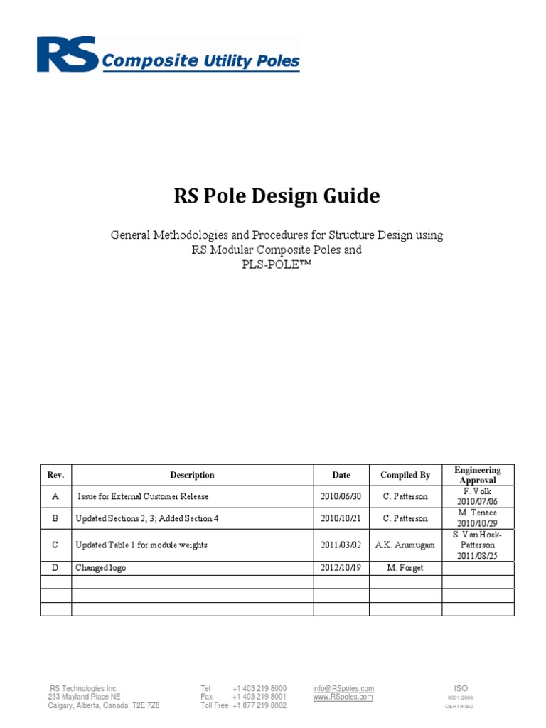 Pole Structure Design | PDF | Strength Of Materials | Screw